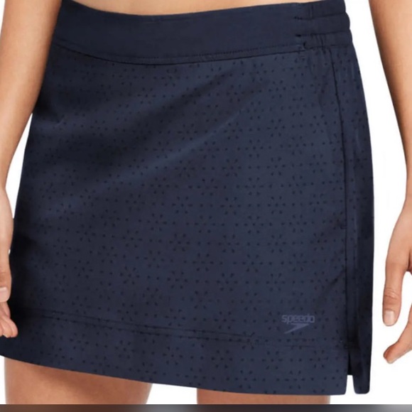 Speedo | Skirts | Speedo Laser Cut Navy Blue Skirt With Shorts | Poshmark